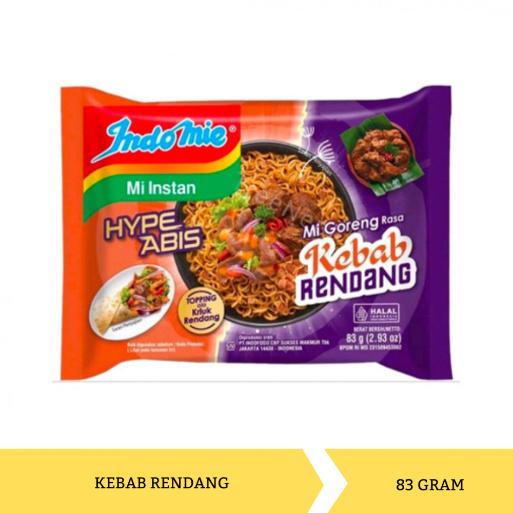 Mega Swalayan - INDOMIE HYPE ABIS KEBAB RENDANG 83G X 40