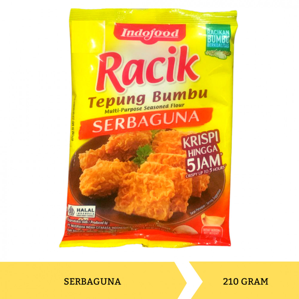 Mega Swalayan - INDOFOOD RACIK TEPUNG BUMBU SERBAGUNA 210G X 24
