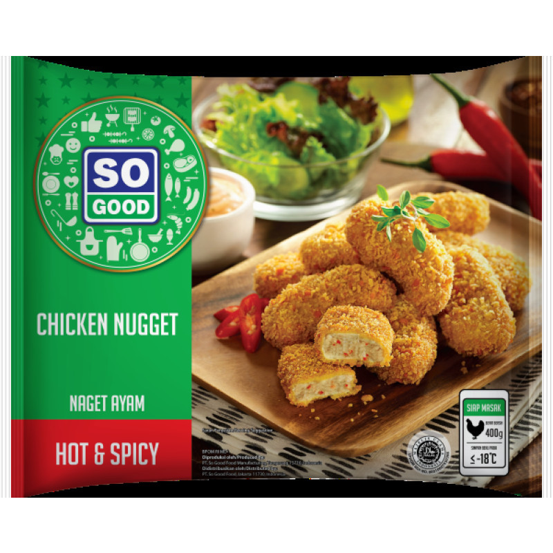 Mega Swalayan - SO GOOD CHICKEN NUGGET HOT&SPICY 400G