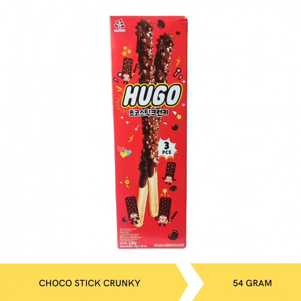 Mega Swalayan - WONDERTOK HUGO CHOCO STICK CRUNKY 54GX32