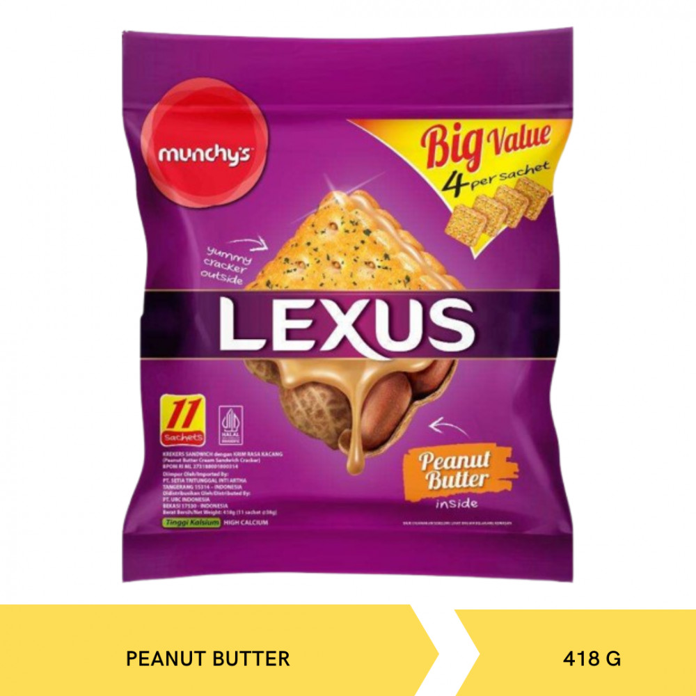 Mega Swalayan - LEXUS SANDWICH PEANUT BUTTER 418G X 12