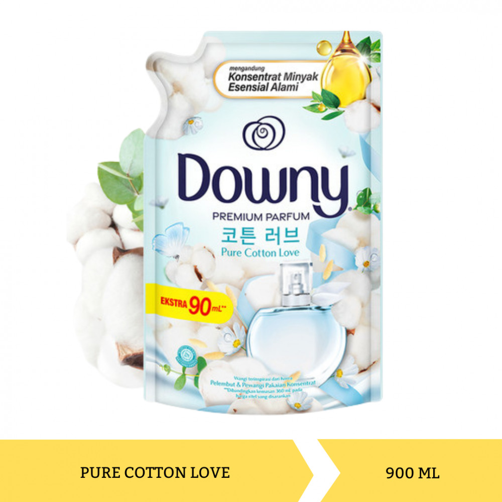 Mega Swalayan - DOWNY PELEMBUT PURE COTTON POUCH 900ML X 12