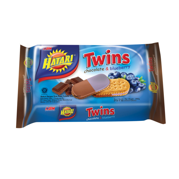 Mega Swalayan - HATARI TWINS 200G CHOCO BLUEBERRY X 21 - DNR