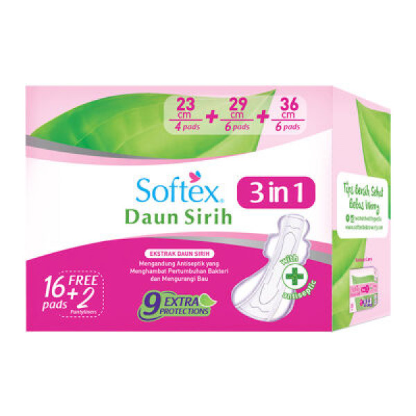 Reny Swalayanku - SOFTEX DAUN SIRIH 3 IN 1 16`S