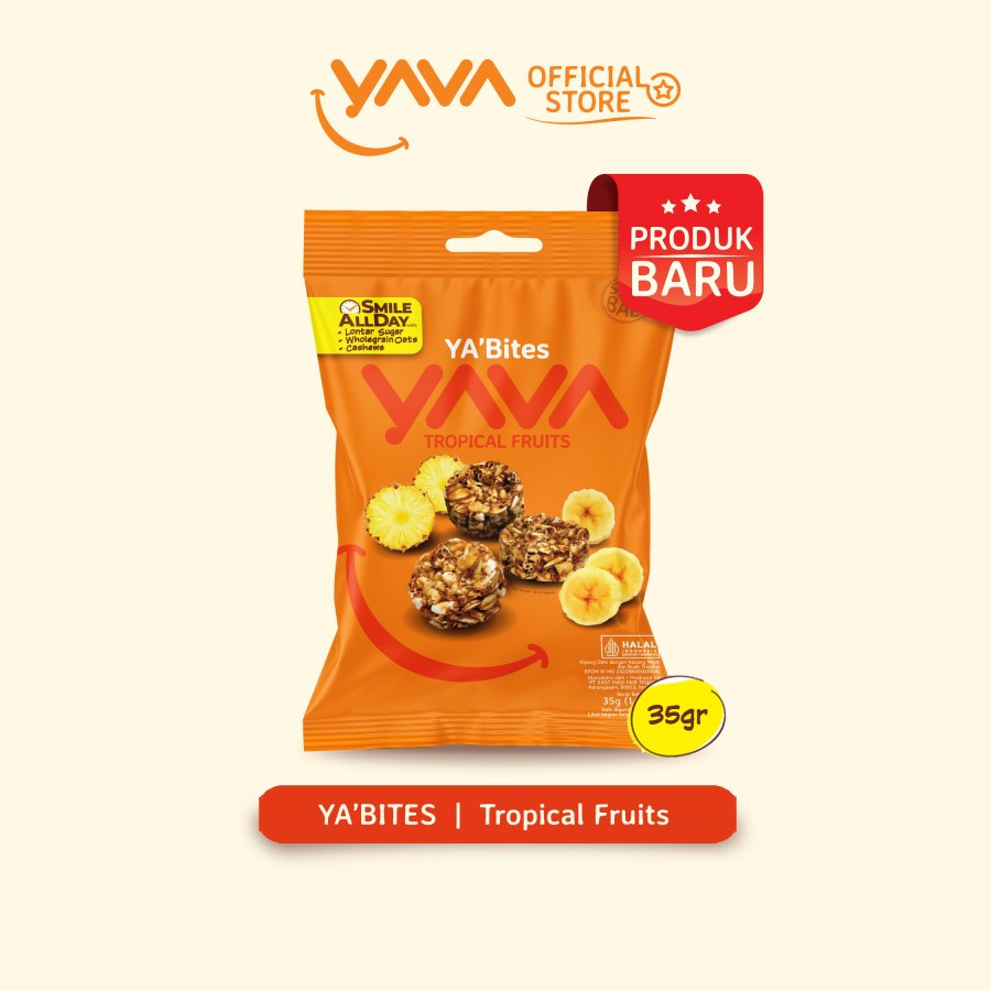 Reny Swalayanku - YAVA YA`BITES TROPICAL FRUITS 35 GR