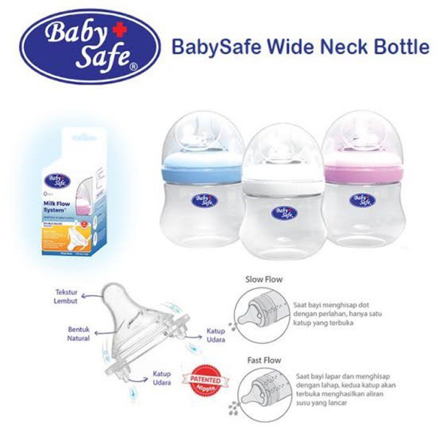 Tododo - BABY SAFE BOTTLE WIDE NECK 150ML WN01W WHITE