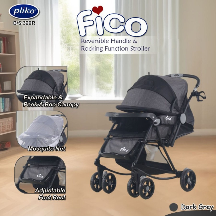 Tododo - PLIKO BABY STROLLER FICO S-698+PK-06B GREY