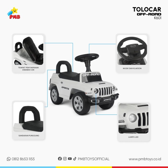 Tododo - PMB TOLO CAR OFFROAD PUTIH K601