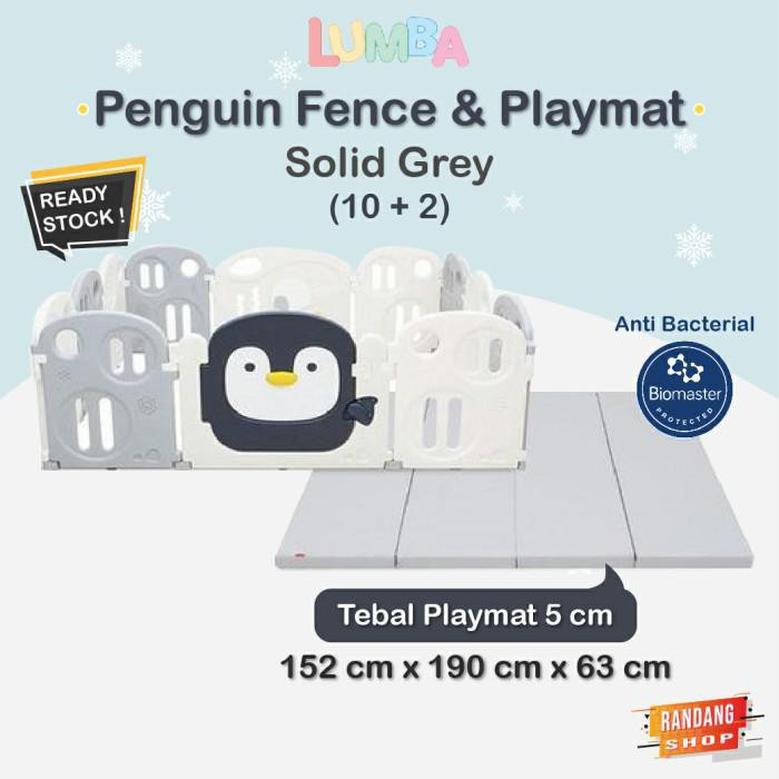 Tododo - LUMBA COMBO PLAYMAT PENGUIN 10+2 WITH RING BASKET WHITE