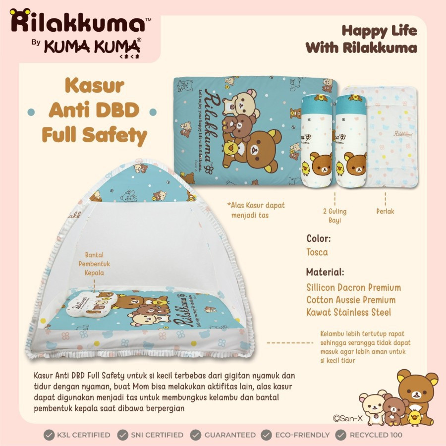 Tododo - KUMA KUMA KASUR BAYI ANTI DBD BLUE RKA63420