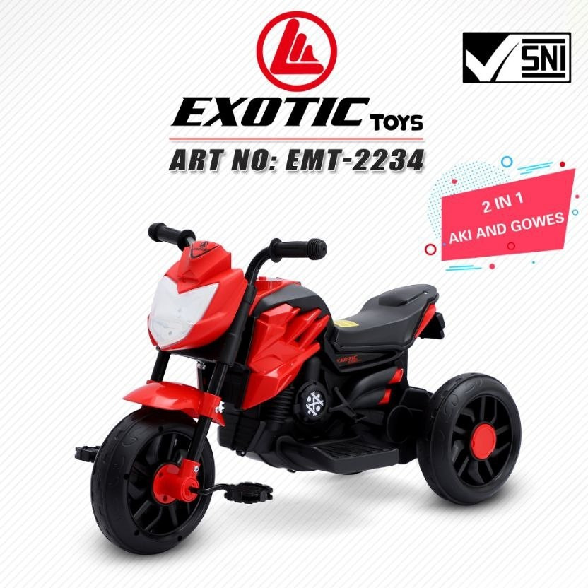 Tododo - EXOTIC MOTOR AKI RECHARGEABLE EMT-2234 RED