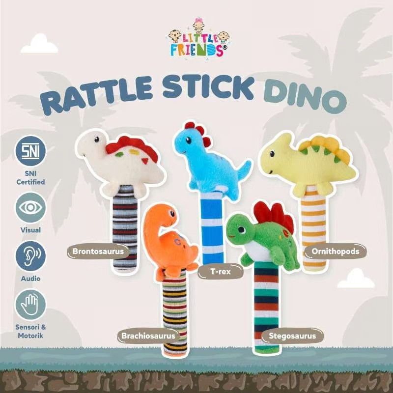 Tododo - LITTLE FRIEND RATTLE STICK BRONTOSAURUS LFR226000