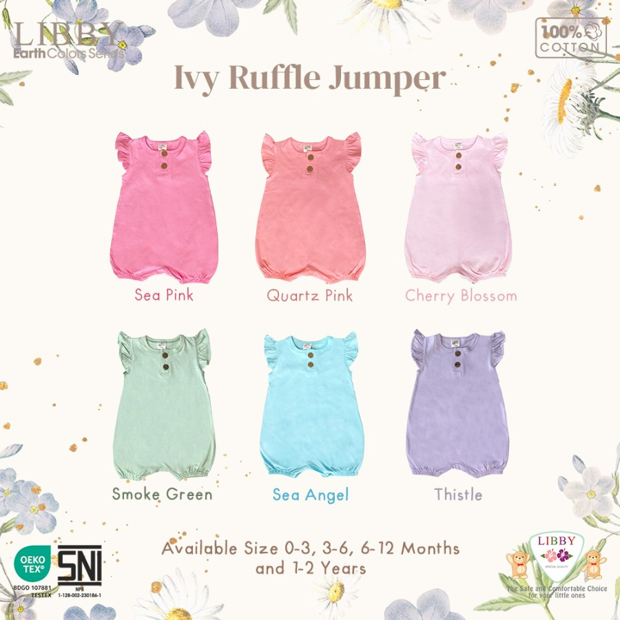Tododo - LIBBY JUMPER SEGI4 IVY RUFFLE SMOKE GREEN 3-6M