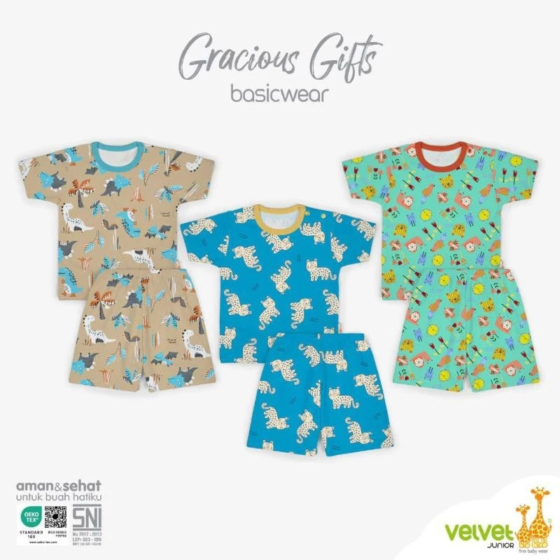 Tododo - VELVET STLN KP PENDEK LB 3PCS GRACIOUS GIFTS