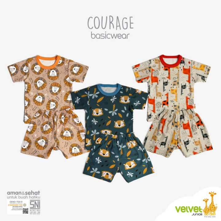 Tododo - VELVET SETELAN KP PENDEK LB COURAGE 3PCS