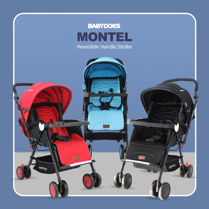 Tododo - BABYDOES BABY STROLLER CH KT-2455 SN MONTEL BLACK