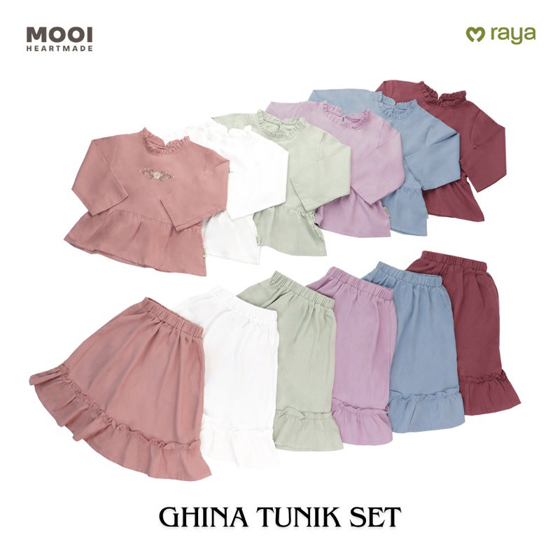 Tododo - MOOI GHINA TUNIC SET DUSTY BLUE XXL