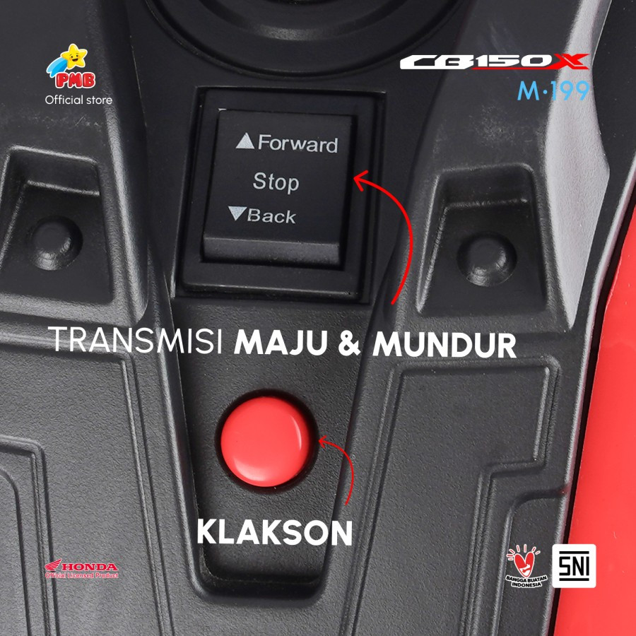 Tododo - PMB MOTOR AKI HONDA CB150X BLACK RED M199