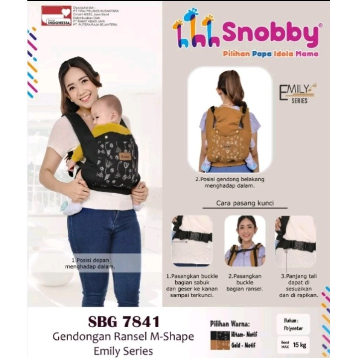 Tododo - SNOBBY GENDONGAN HIPSEAT 6PSS EMILY SBG5766 COKLAT