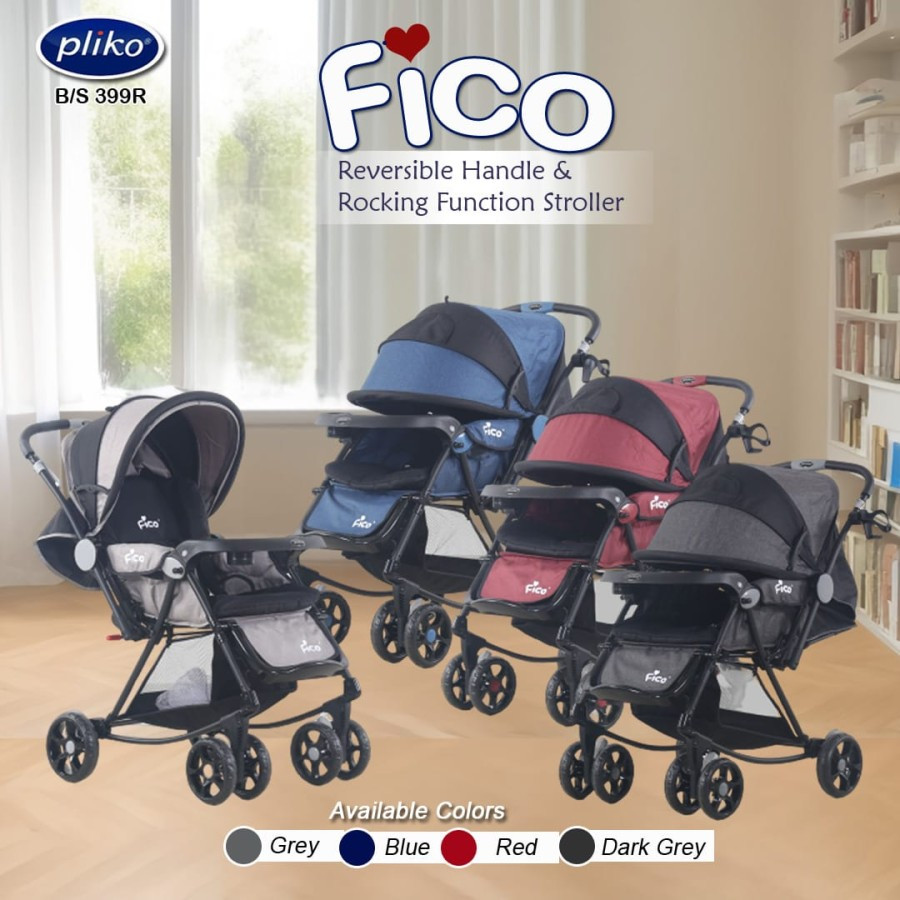 Tododo - PLIKO BABY STROLLER FICO S-698+PK-06B GREY