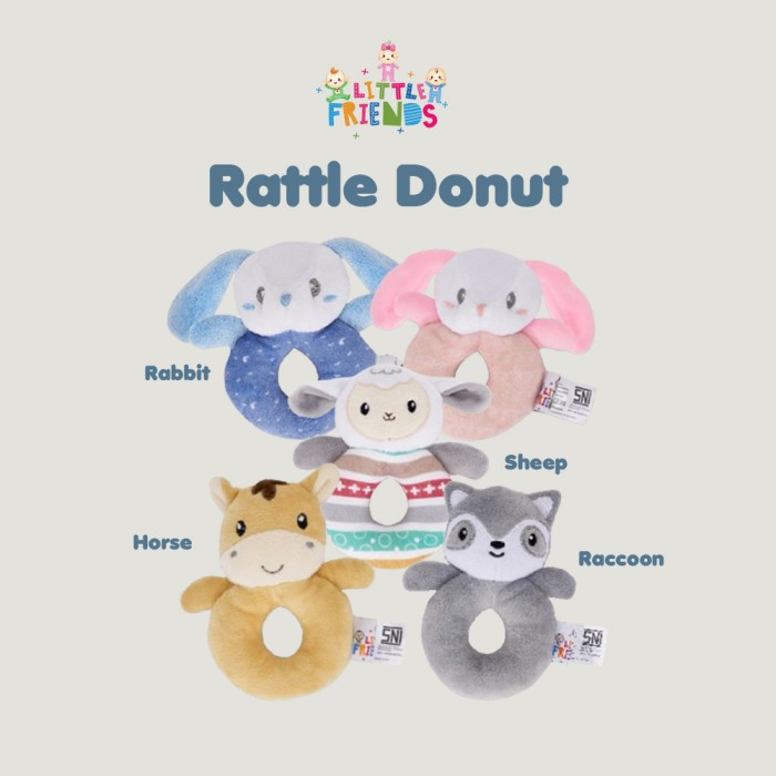 Tododo - LITTLE FRIEND RATTLE DONUT RABBIT LFS111000