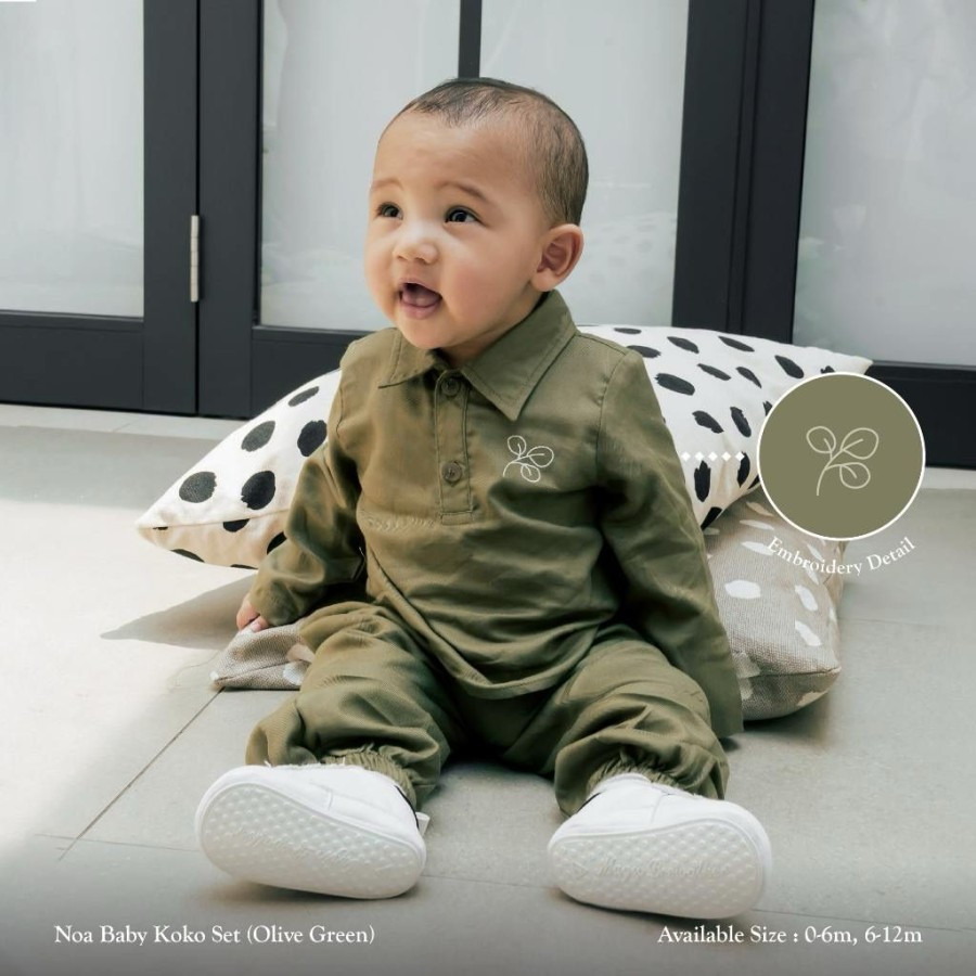 Tododo - PALMERHAUS NOA BABY KOKO SET OLIVE GREEN 6-12M