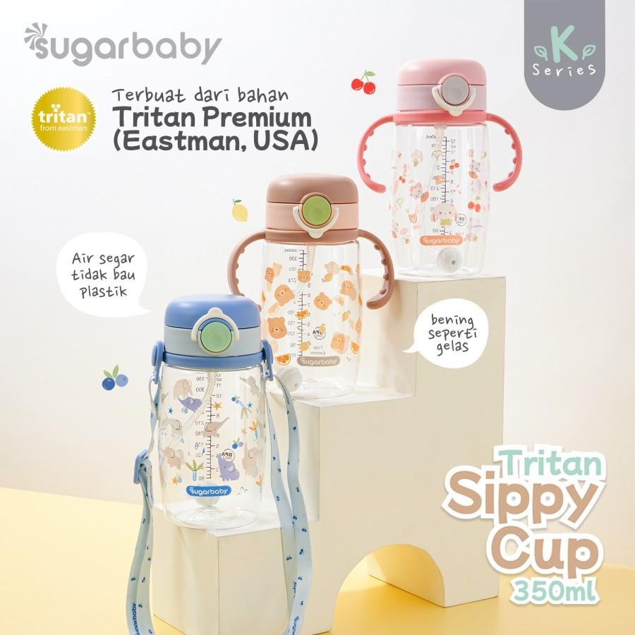 Tododo - SUGAR BABY TRITAN SIPPY CUP K SERIES 350ML BLUE