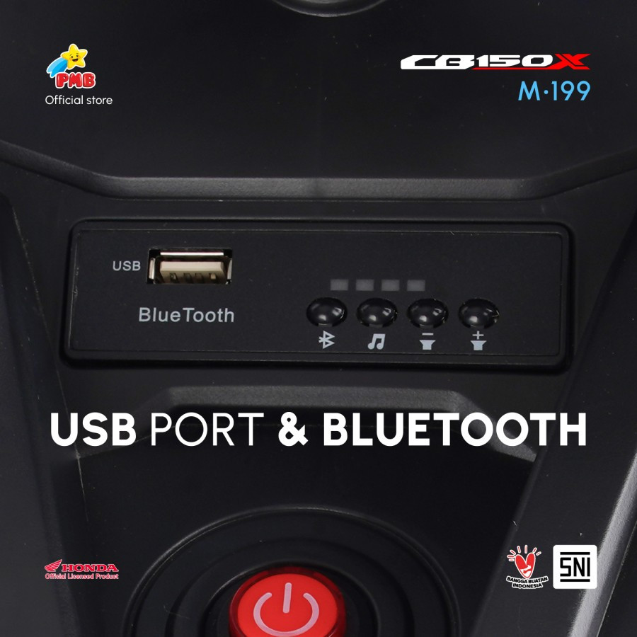 Tododo - PMB MOTOR AKI HONDA CB150X BLACK RED M199