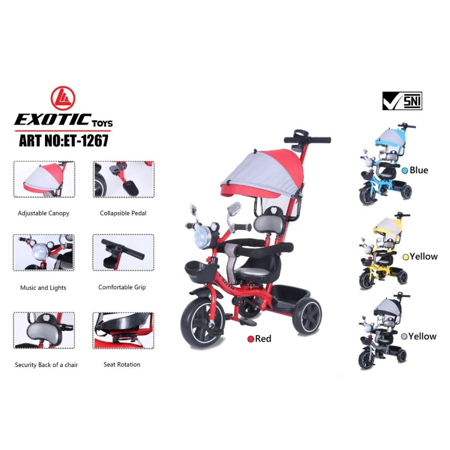 Tododo - EXOTIC SEPEDA RODA TIGA ET-1267 GREY