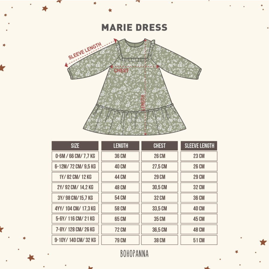 Tododo - BOHO MARIE DRESS BLOOM 5-6Y