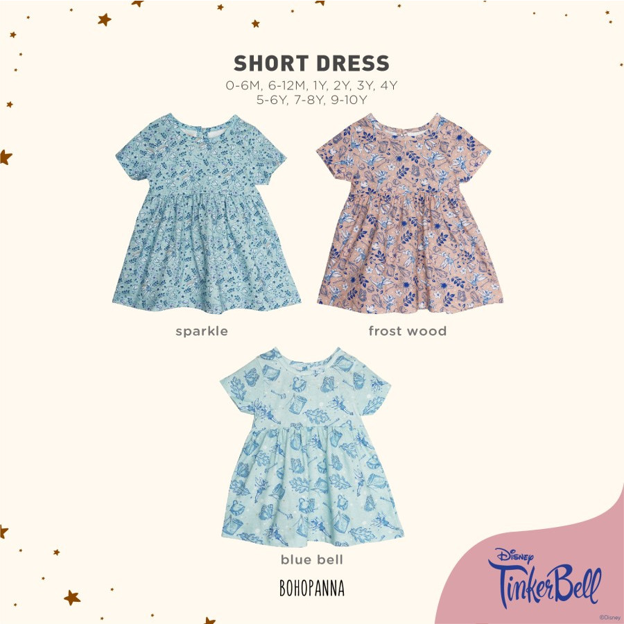 Tododo - BOHO SHORT DRESS 1Y BLUE BELL