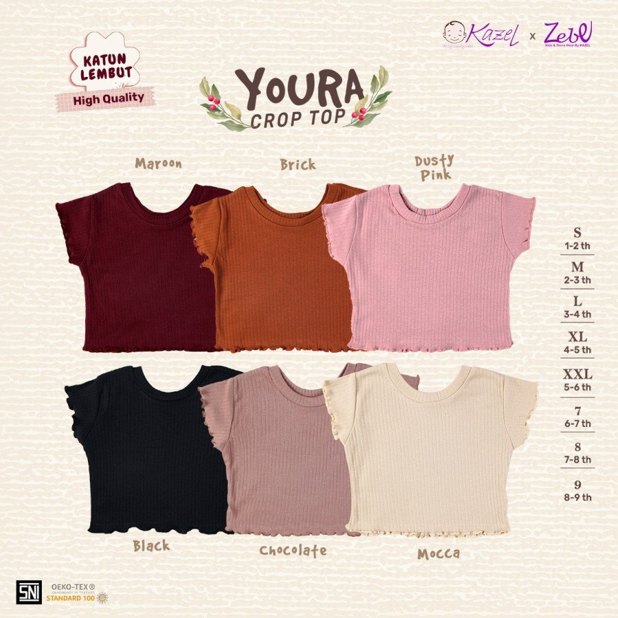 Tododo - KAZEL YOURA CROP TOP PEACH S