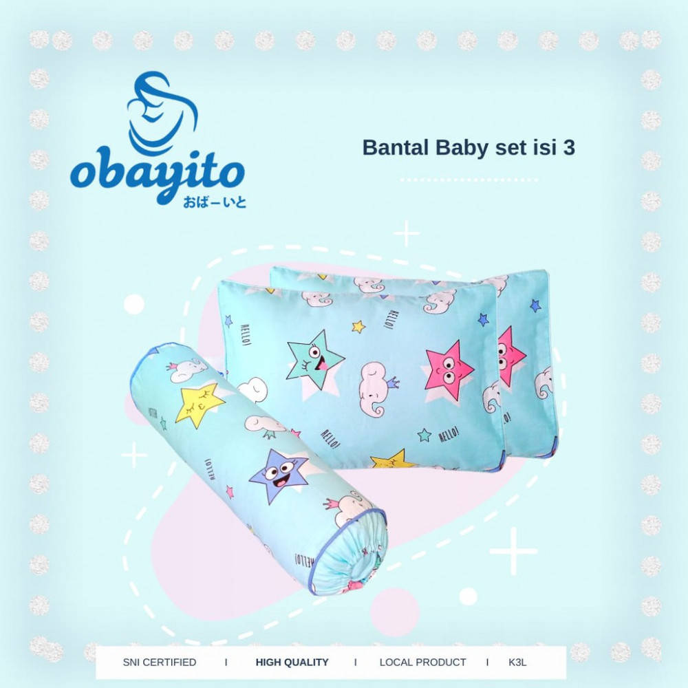 Tododo - OBAYITO BANTAL BAYI SET ISI 3 OB-027