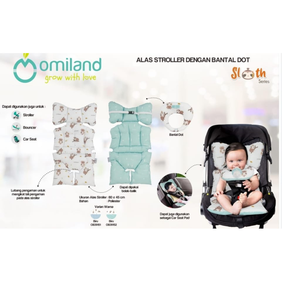Tododo - OMILAND ALAS STROLLER+BANTAL SLOTH HIJAU OB39152