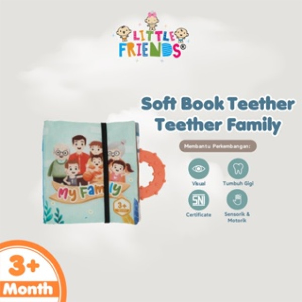 Tododo - LITTLE FRIEND SOFT BOOK TEETHER FAMILY 2 LFS134100