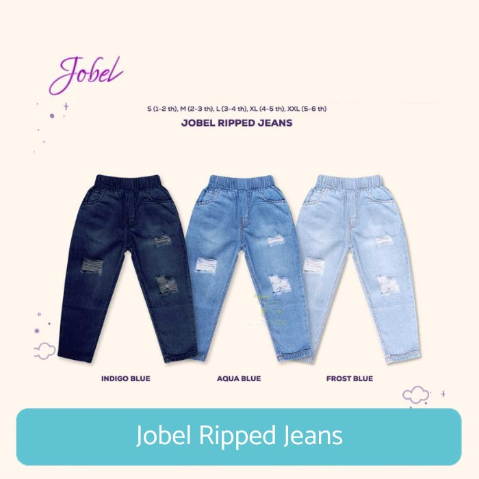 Tododo - JOBEL RIPPED JEANS AQUA BLUE XXL