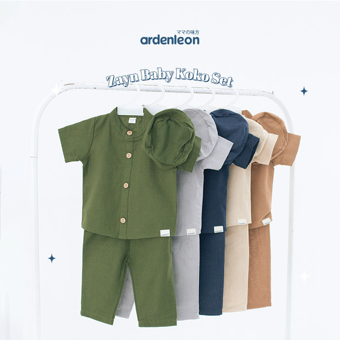 Tododo - ARDENLEON ZAYN BABY KOKO SET ARMY GREEN 6M - 1Y