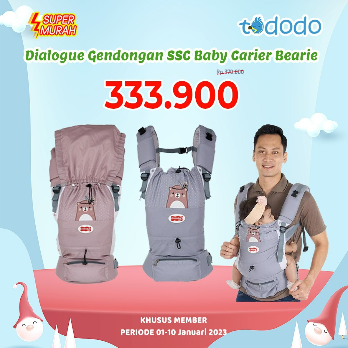 Tododo - DIALOGUE GENDONGAN SSC BABY CARRIER BEARIE
