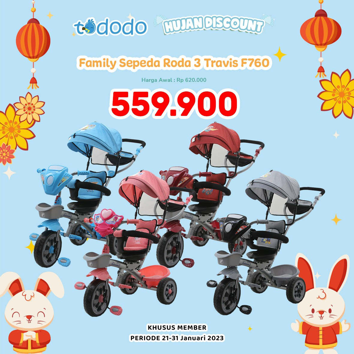 Tododo - FAMILY SEPEDA R3 TRAVIS F-760
