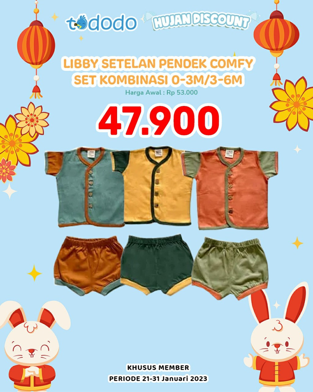 Tododo - LIBBY SETELAN PENDEK COMFY SET KOMBINASI
